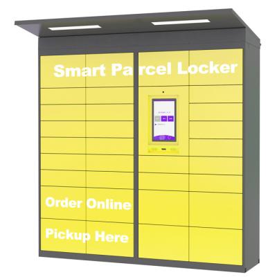 China La entrega exterior del paquete del servicio del uno mismo coge el armario con el quiosco elegante del App en venta
