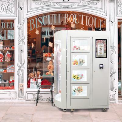 중국 전역에 대한 로커 기계 터치 스크린 현명한 수출을 냉각시키는 싱싱한 꽃 배달 판매용