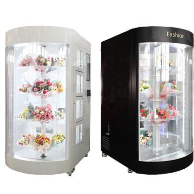 Chine Fleur mobile Rose Vending Machine With Fridge d'affichage et fenêtre transparente AC120V à vendre