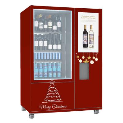 China Stainless Wine Dispenser Vending Machine Black Steel Training With Cooling System for sale