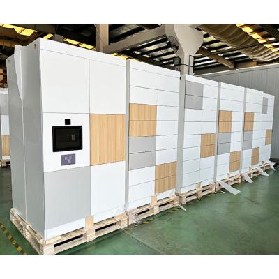 China Winnsen Outdoor Smart Parcel Electric Locker Wooden Storage Express Smart Self Parcel for sale