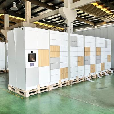 China Winnsen Customized Smart Pakket Locker Intelligent Houten In Multi Taal Te koop