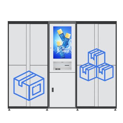 China Secure Storage Parcel Cargo Delivery Lockers Pick Up 22 Inch Screen With Advertising for sale
