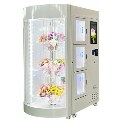 China 24Hour Florist Refrigerated Locker Cabinet Automatic Vending Machine For Fresh Flowers for sale