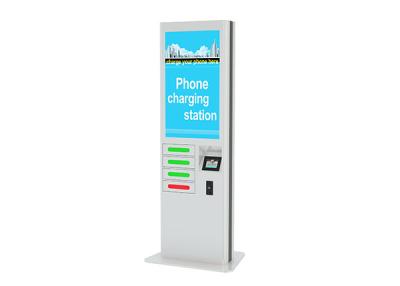 China Remote Advertising Phone Charging Kiosk With Digital Lockers And 43 Inch LCD for sale