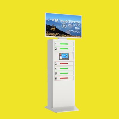 China 43 Inch Advertising LCD Screen Mobile Phone Charging Stations For Visitors Use for sale