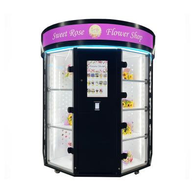 Caixas de presentes refrigeradas Máquina de venda de flores frescas Armário para buquês florais