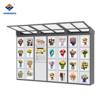 China Gift High End Automatische Verkoop Boeket Vending Machine Met Transparante Plank Display Te koop