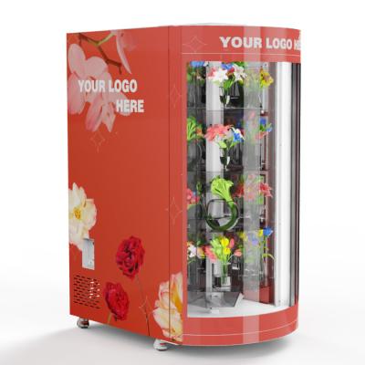 China 24 uur zelfbediening slim groot kluisje verse bloemen boeket verkoopmachine met koelsysteem op het station for sale