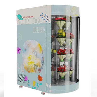 중국 냉각 시스템 카드 리더와 함께 사용자 지정 미크론 스마트 야외 로커 꽃 판매 기계 판매용