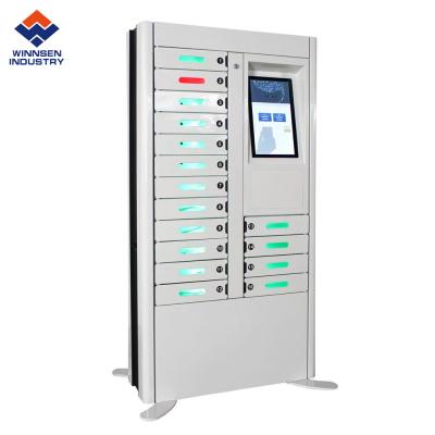 China Gerenciamento simples Bateria Locker de carregamento Suporte multi-dispositivo com sistema de publicidade inteligente à venda