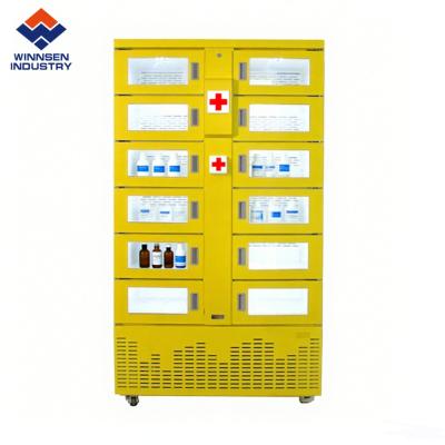 China Pharma And Flower Refrigerated Locker With Real Time Alerts And Double Glass Window for sale