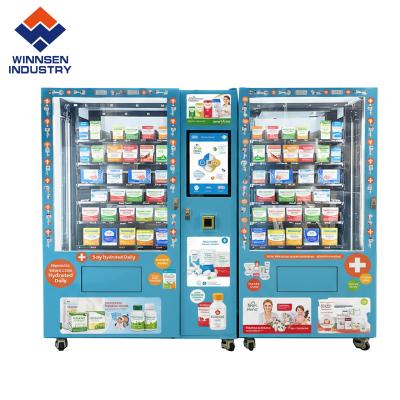 China Smart Refrigerated Medicine Vending Machine With Touch Screen And Smart Advertising System for sale