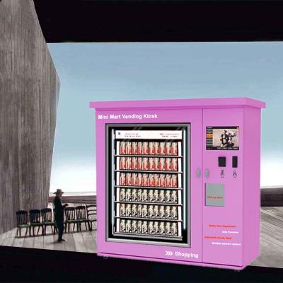China Anti Theft Auto Mini Mart Vending Machine Kiosk For Drinks Snacks for sale