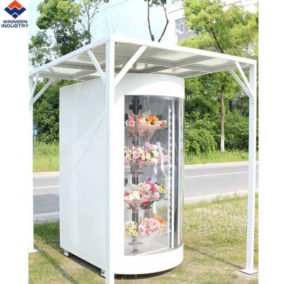 China 360 Rotating Flower Fridge Locker With Big Window and Screen for sale
