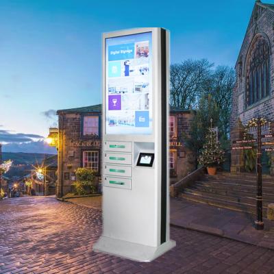 China Restaurant Public Multiple Mobile Phone Charging Station Kiosk With Lock Box for sale
