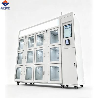 China Winnsen 10-Door Commercial Flower Vending Locker with Refrigeration and API Integration for sale