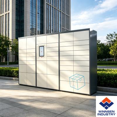 China Winnsen Commercial Outdoor Smart Parcel Locker, Cold Chain Package Locker Delivery System With 24/7 Unattended Service for sale