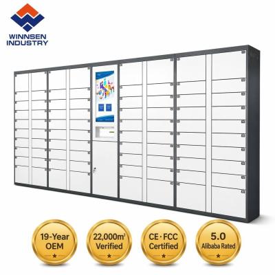 China Winnsen 24/7 Self-service Smart Parcel Locker with 600 Doors and Cloud Remote Management for sale