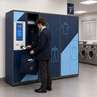 China Smart Laundry Locker with 15.6