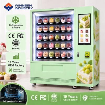 China Winnsen Smart Refrigerated Vending Machine with Elevator for Cake Shop Dessert Display for sale