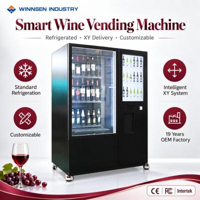 China Winnsen  Commercial Wine Vending Machine for Wine Shops Liquor Stores Retail Display Cooler for sale