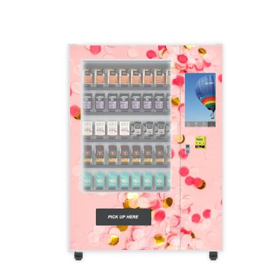 China Cash Operated Refrigerated Drink Beer Wine Milk Soda Juice Cheese Vending Machine with Large Screen and Remote Control for sale