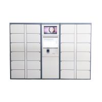 China LCD Touch Screen Electric Parcel Delivery Lockers Package Post Locker With Advertising Function for sale