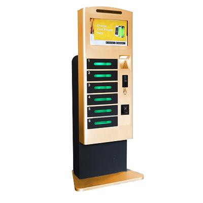 China LCD Screen Cell Phone Charging Station Locker Indoor Use with Remote Platform Advertising Function for sale