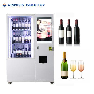 China Hotel FCC Wine Bottle Vending Machine With Refrigerator Elevator for sale