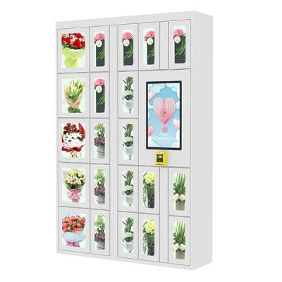 China 24/7 Different Doors Flowers Locker Vending Machine with 15.6" Screen Credit Card Reader for sale