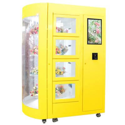 China Touch Screen Fresh Flowers Vending Machine With LED Lighting for sale