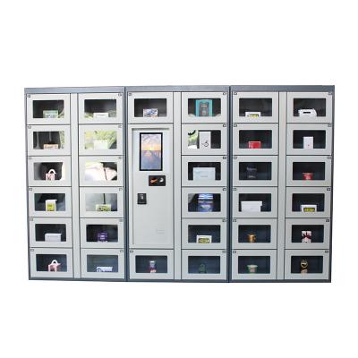 China Custom Coolant Coffee Vending Lockers Machine Stainless Steel With Transparent Door for sale