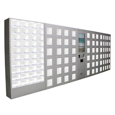 China Custom Coolant Coffee Vending Lockers Machine Stainless Steel With Transparent Door for sale