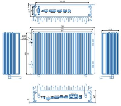 China RK3588 AI Edge Computing Box 1000M Two Ethernet Industrial Personal Computer AI Boxes for sale