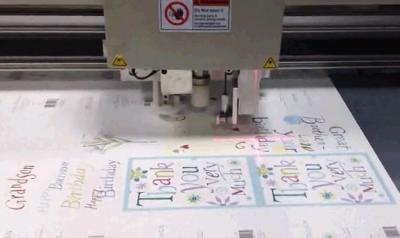 China Printed cardboard cnc cutting machine camera alignment digital cutting and creasing for sale