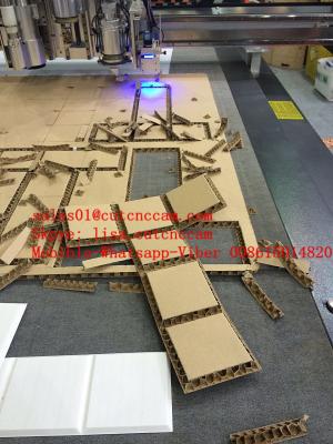 China Rigid Sandwich Honey Cell Falconboard Hardcover Box Cnc Knife Cutting Machine for sale