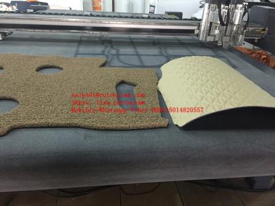 China Car Seat Mat PVC Loop Carpet Cushion Production Conveyor Table Cutting Machine for sale