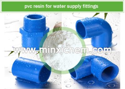 China ISO Factory White Color Powder PVC resin SG3 SG5 SG7 SG8 with K value K65 K66 K67 for PVC water supply fittings for sale