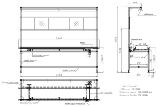 SMT Production Line Manual Insertion Conveyor DIP Line 0