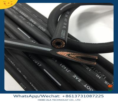 China sae j1401 hydraulic brake hose flexible heat resistant steel wire reinforced rubber hose for sale