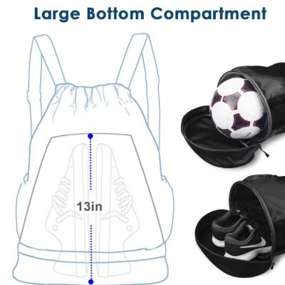 China Fashion Design Dry Wet Separation Drawstring Multifunctional Sport Bag Backpack for sale