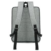 China Gray Polyester Material Canvas Laptop Backpack Multifunction Laptop Bag for sale