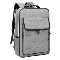 China Gray Polyester Material Canvas Laptop Backpack Multifunction Laptop Bag for sale