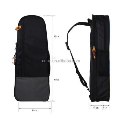 Китай 30L чёрный нейлоновый спортивный пакет с подушечными ремнями и отражающими полосками продается