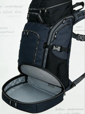 China Customized Logo Outdoor Sports Bag with Water-resistant Polyester and Mesh Back Panel for Breathability for sale