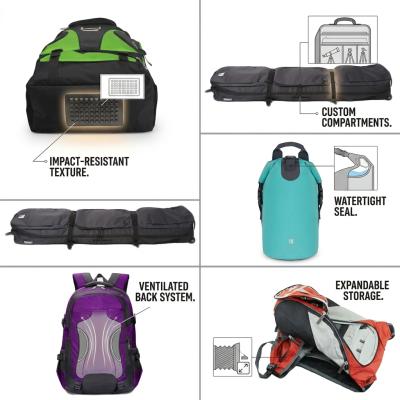 China Multi-Compartment Fishing Tackle Backpack with Waterproof Base Molded Tray Storage System Rod Holder Straps Angler for sale