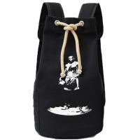 China Large Capacity Waterproof Canvas Drawstring Bucket Backpack for sale