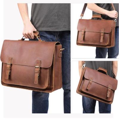 Cina Il primo strato fustiga messaggero a 17 pollici Bags del computer portatile degli uomini il retro in vendita