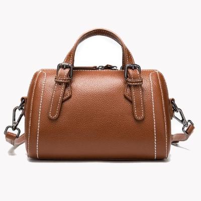 Cina Retro borsa di cuoio di Boston delle donne versatili del cilindro in vendita